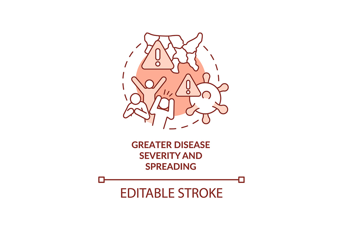 Greater disease severity svg icon, an Outline Icon by bsd studio ...