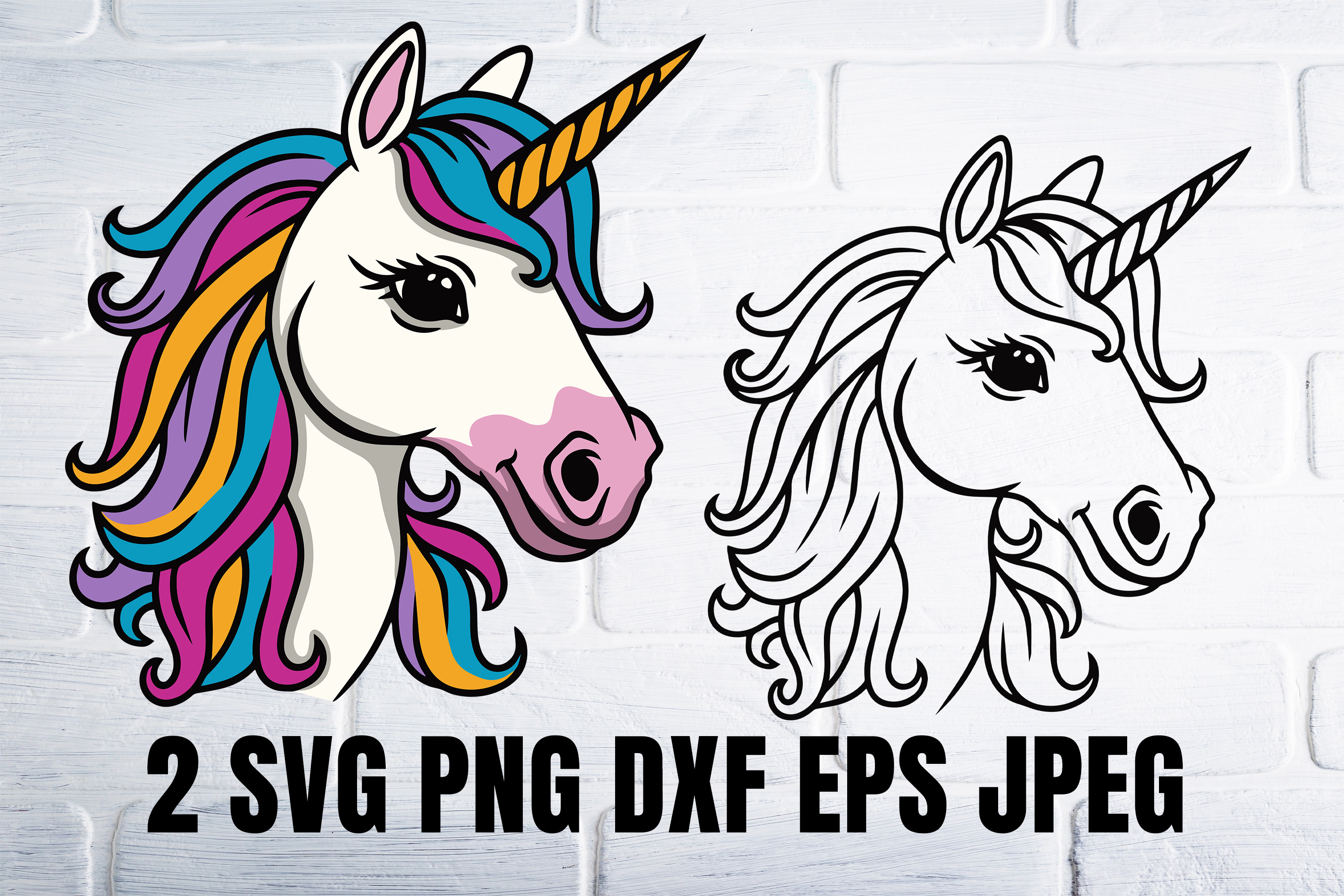 Unicorn svg png clipart, an Illustration by Bila Vorona