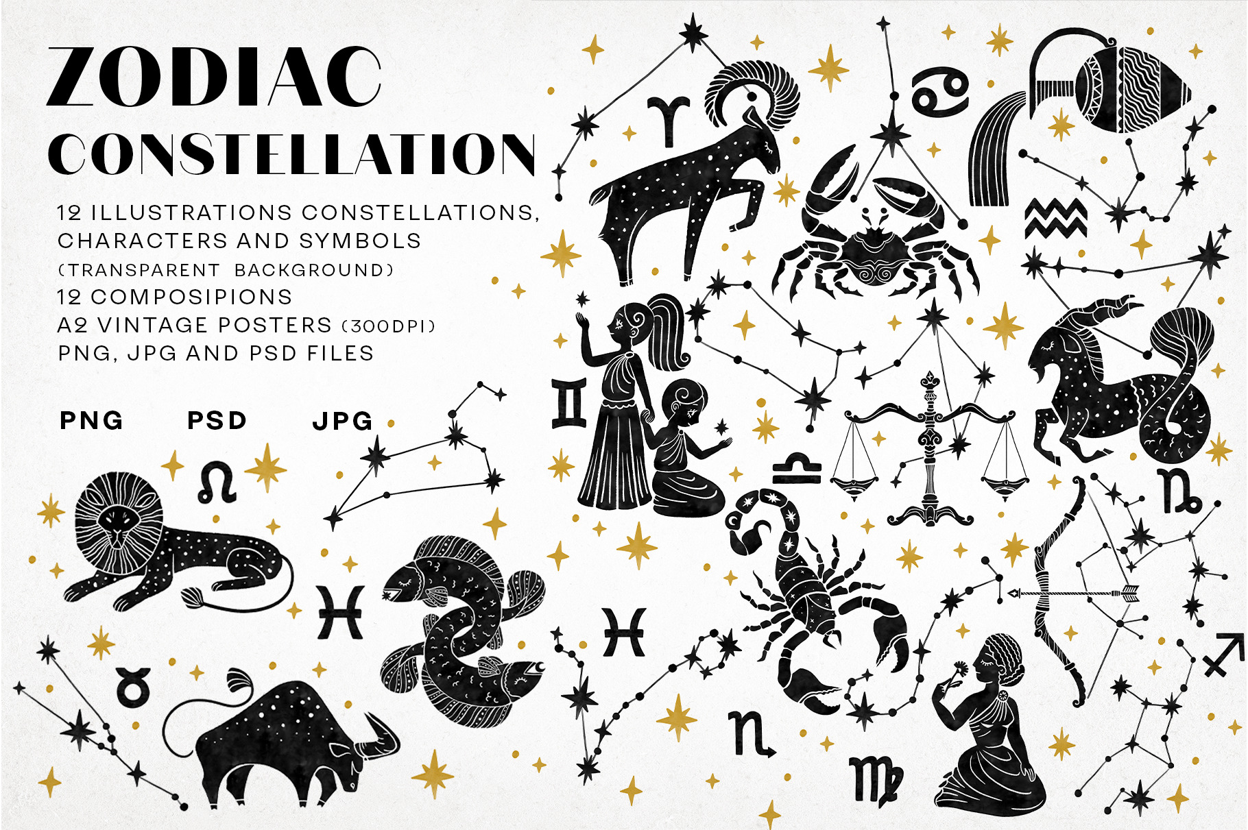 Zodiac constellation, an Object Illustration by Garden in frame