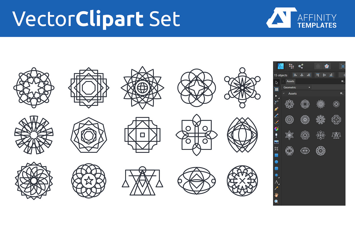 Geometric Shapes for AD, an Object Graphic by Affinity Templates