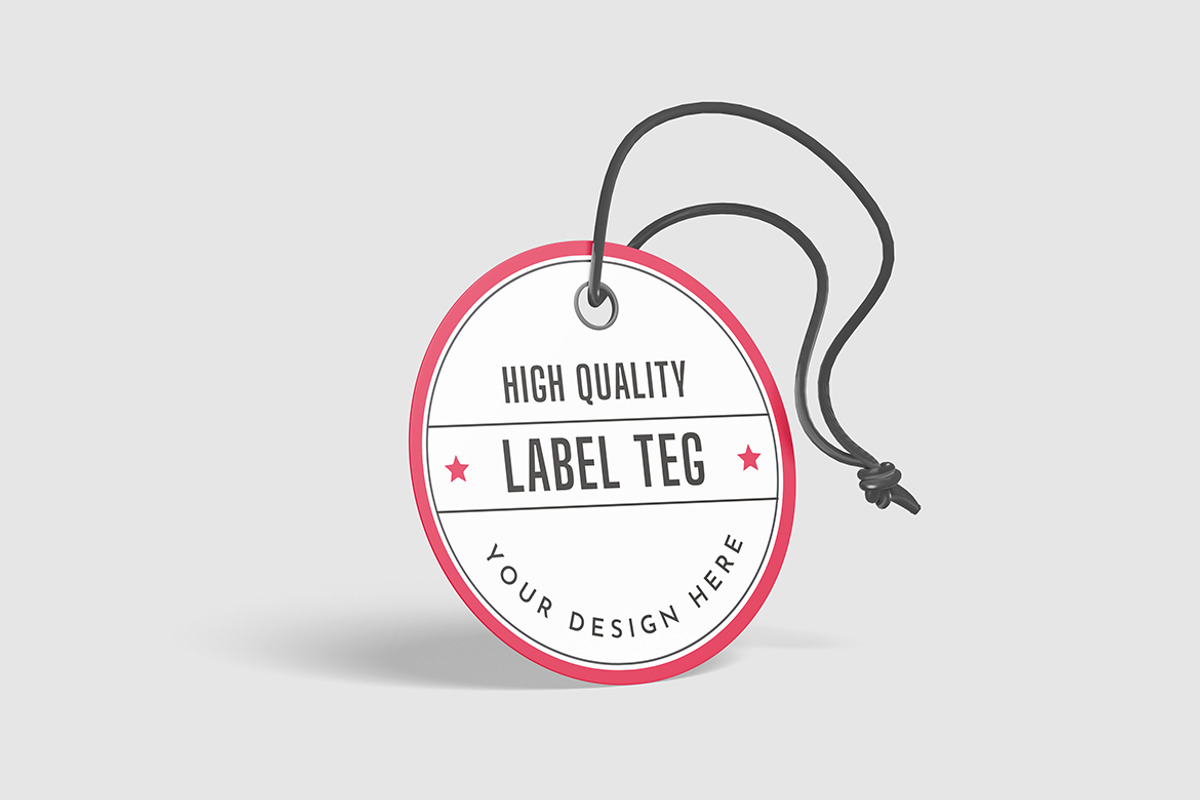 Round Label Tag Mockup, a Product Mockup by DxSLEX