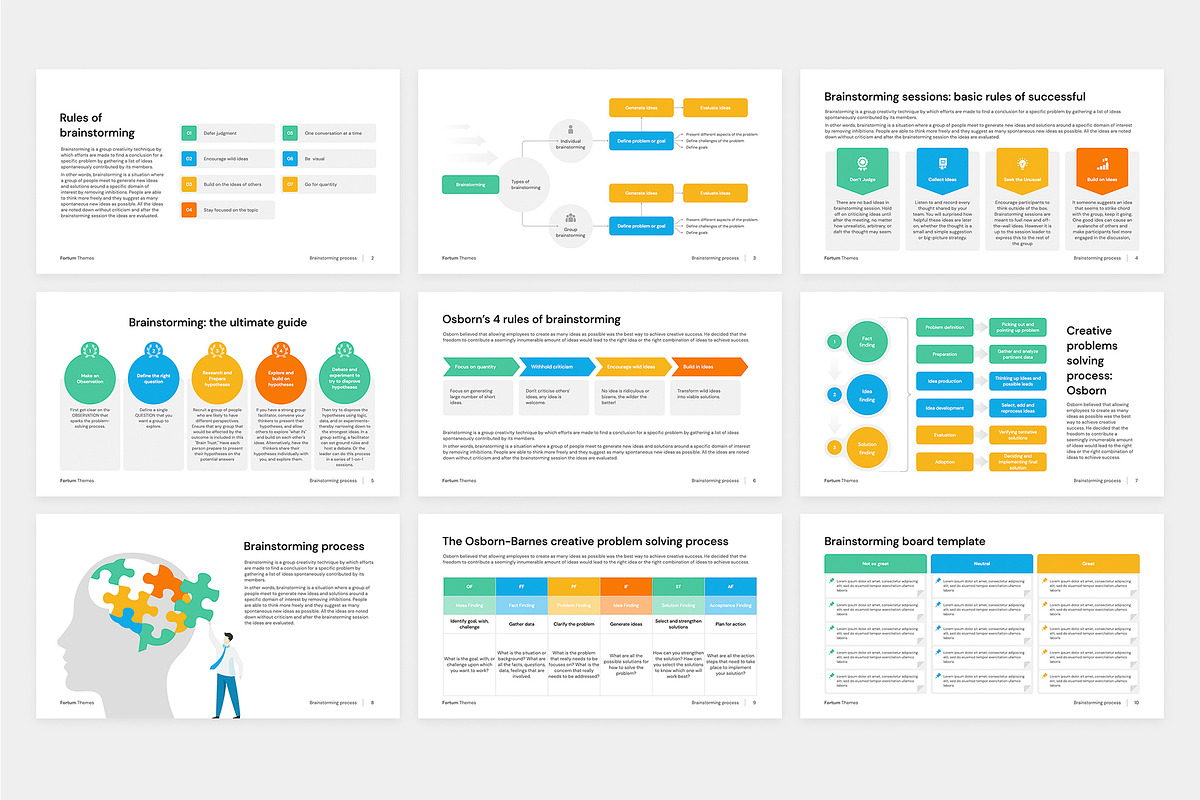 Brainstorming process for Google Slides