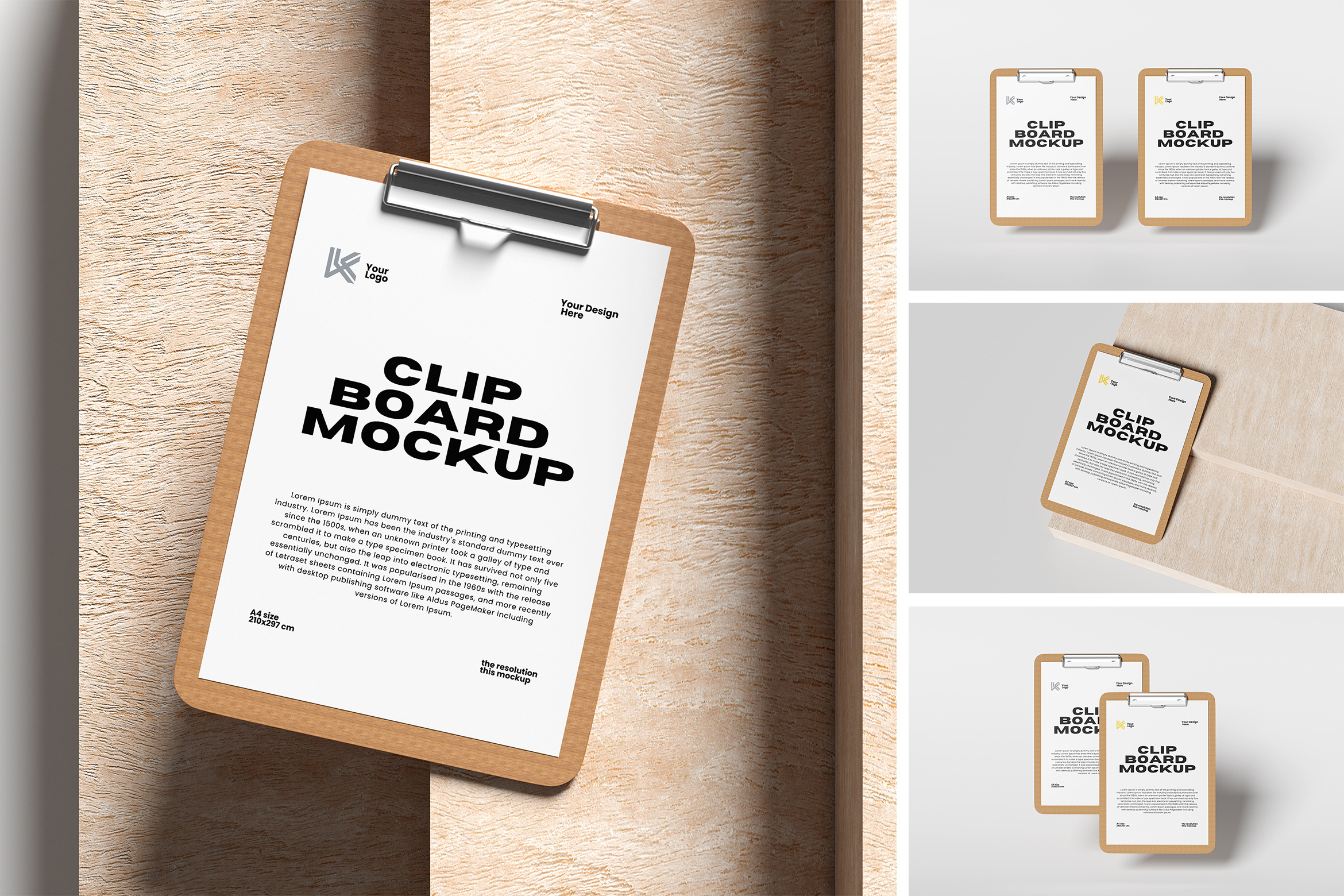 ClipBoard Mockup, a Merchandise Mockup by Qwertymockup