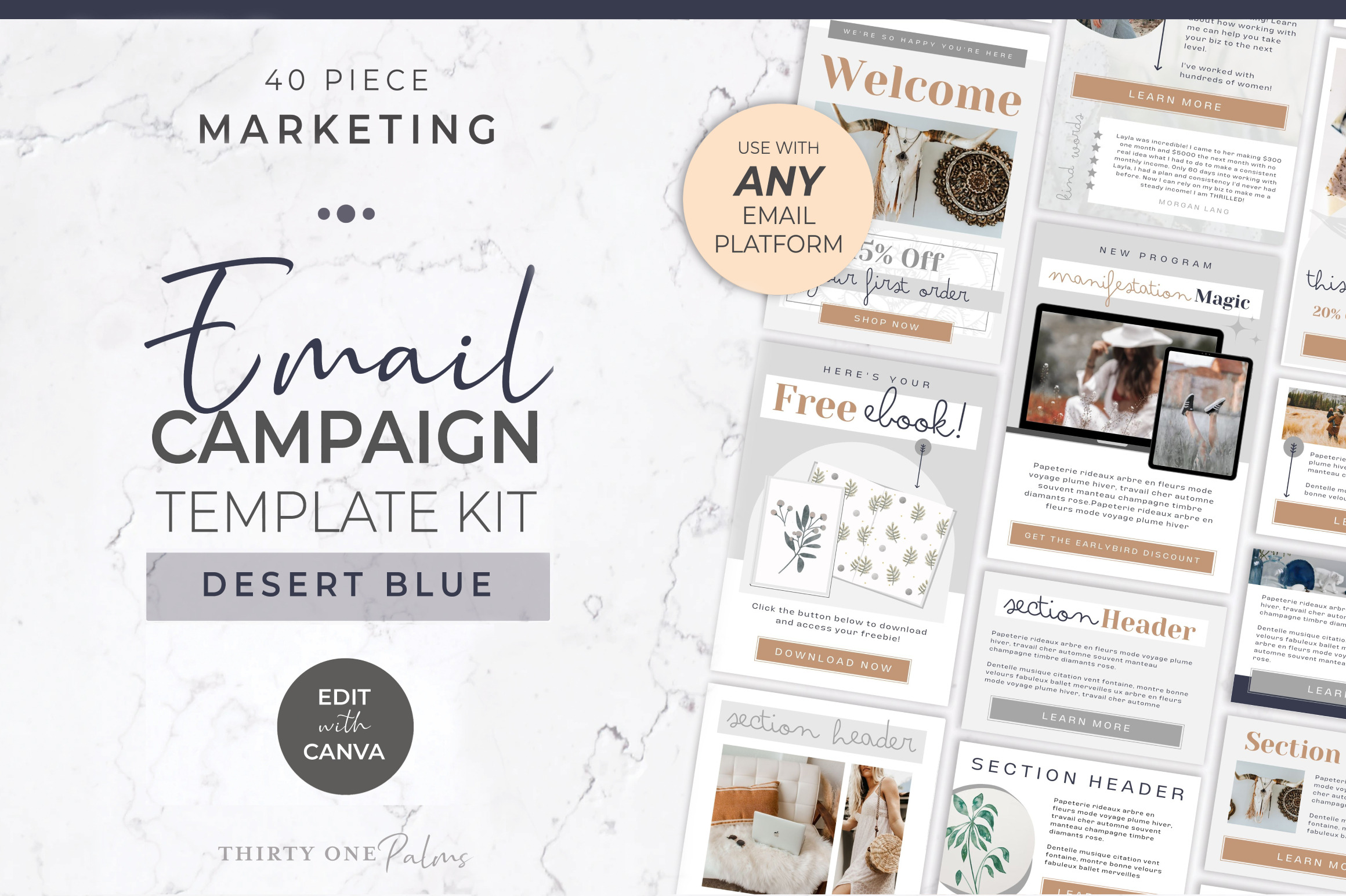Email Marketing Template Canva Set, an Email Template by Thirty One ...
