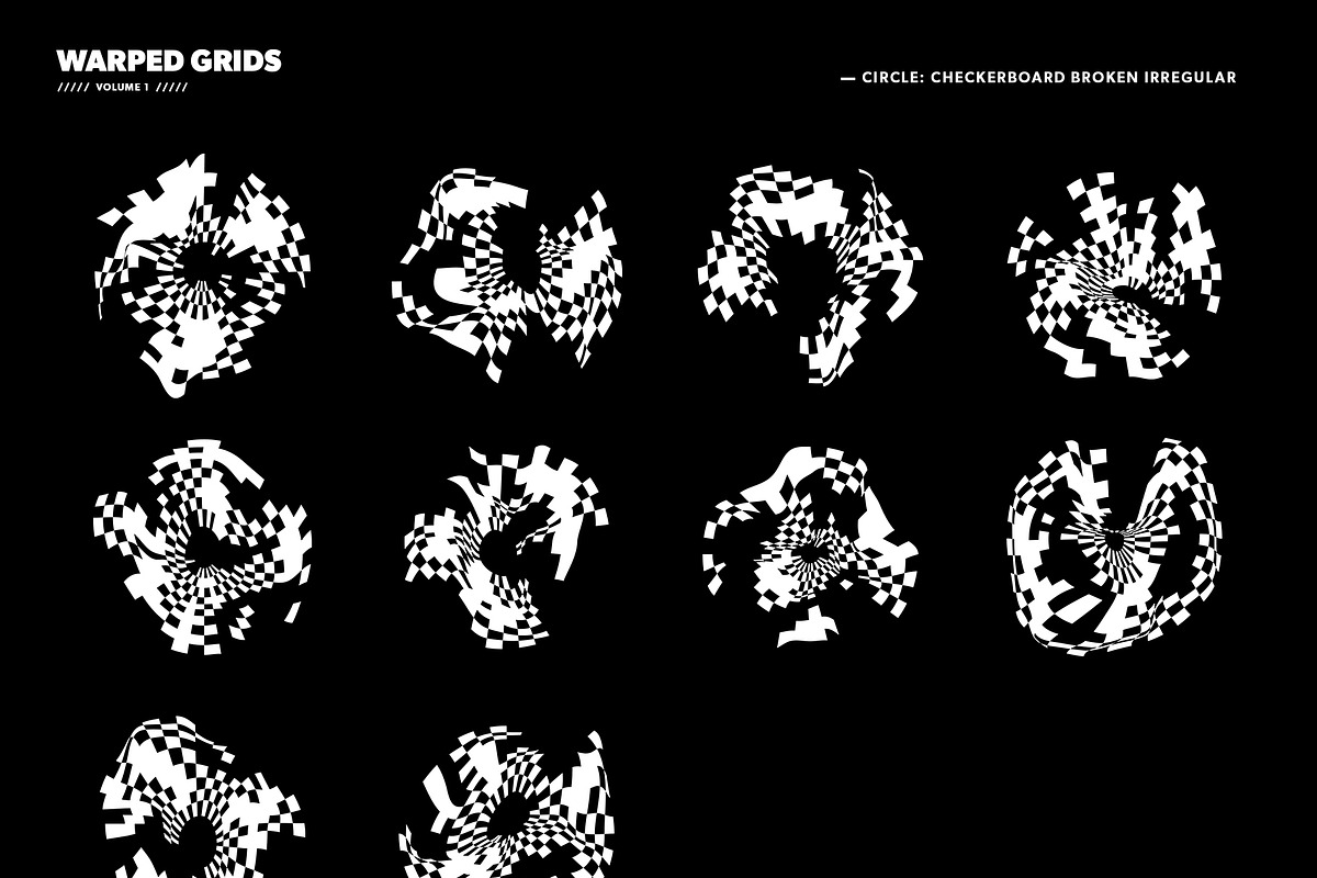 WARPED GRIDS vol.1 - Grid designs, an Object Graphic by RAWSTR ...