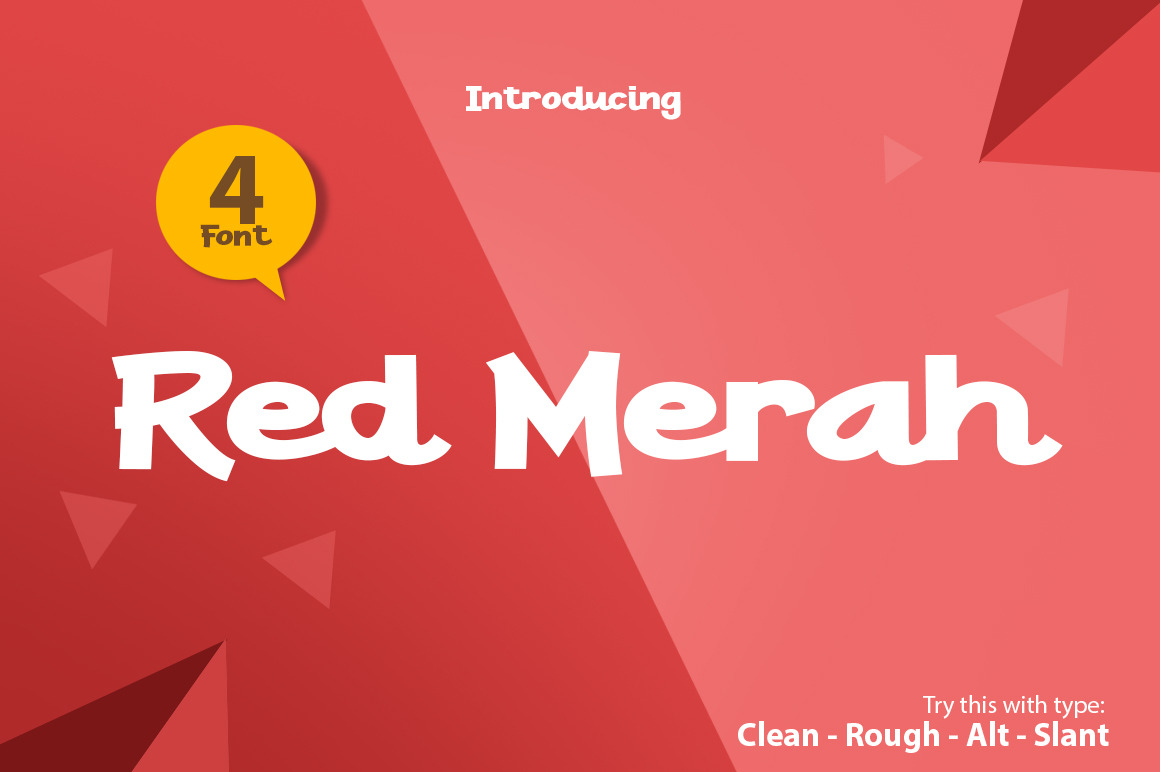 Red Merah 4 Font, a Script Font by khurasan