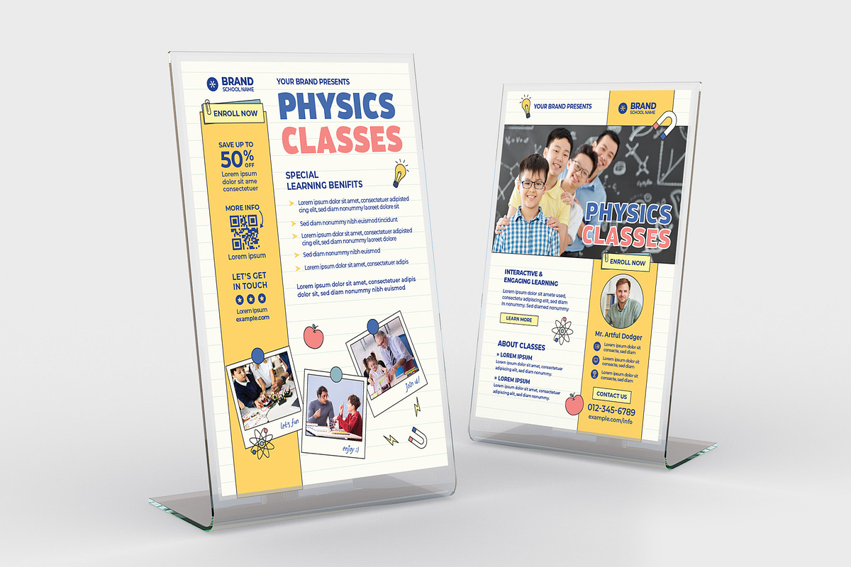 School Science Physics Class Flyer, a Flyer Template by BrandPacks