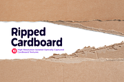 10 Ripped Isolated Cardboards