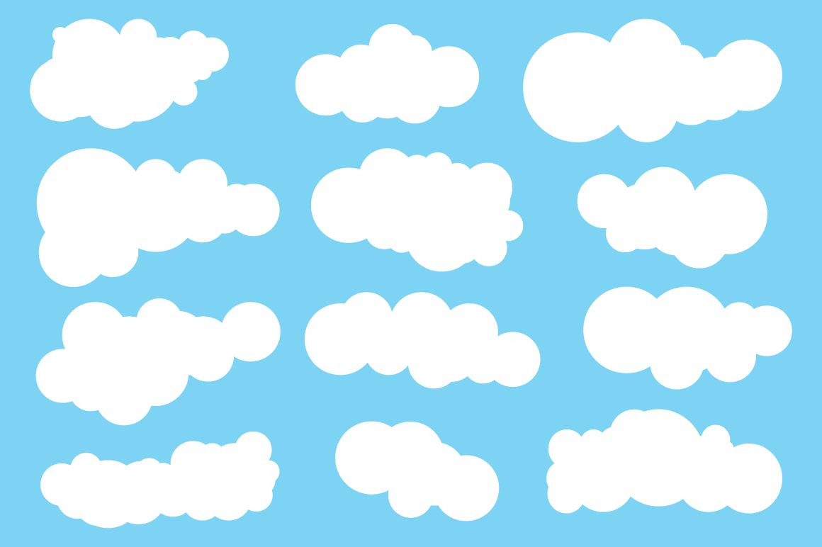 Clouds Vector Set, a Templates & Theme by gina_art
