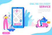 Online delivery vector illustration, a Person Illustration by Vector_Art
