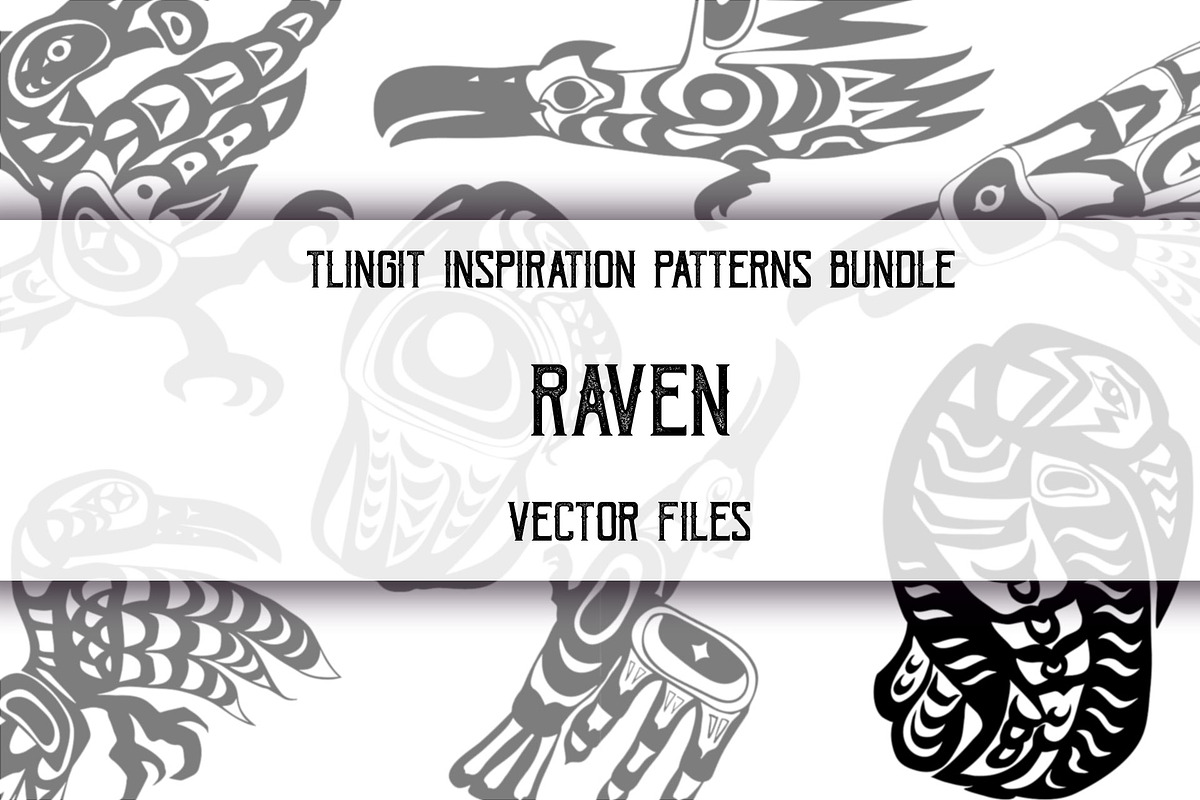 Tlingit Raven patterns bundle, a Pattern Graphic by Natsuhisui