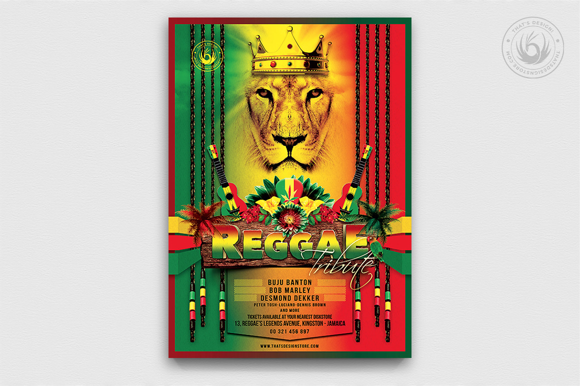 Reggae Music Flyer PSD Design Template