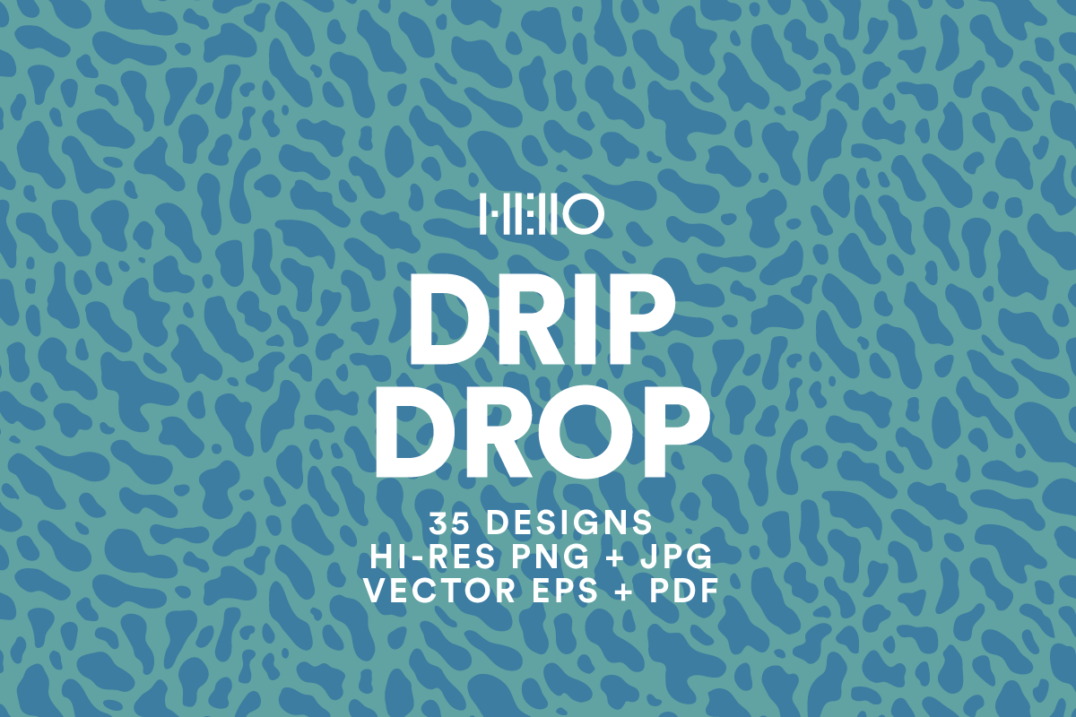 Drip Drop Liquid Patterns & Elements, a Pattern Graphic by Hello Mart