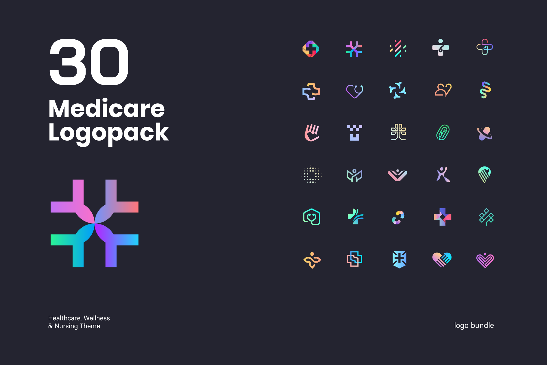 Medicare Logo Bundle, a Branding & Logo Template by baqoos