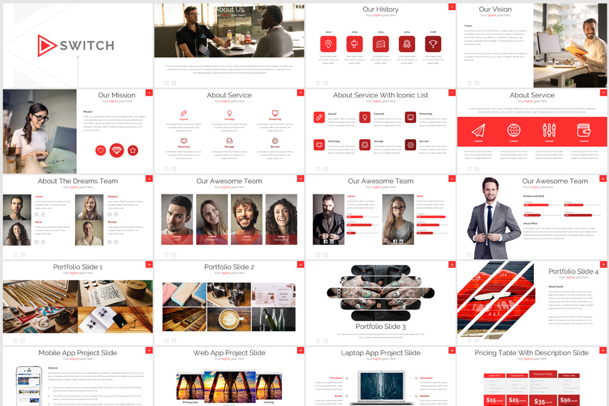 SWITCH - POWERPOINT TEMPLATE, a Presentation Template by inspirasign ...