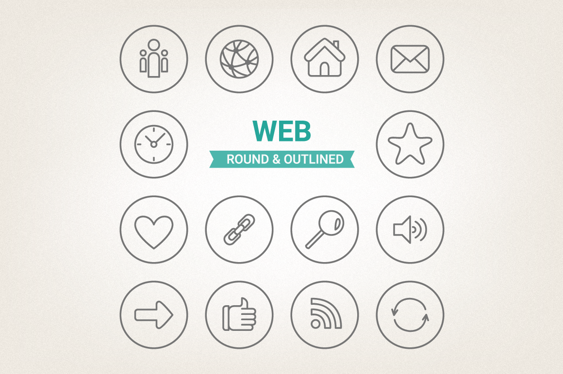 Circle web icons, an Outline Icon by miumiu