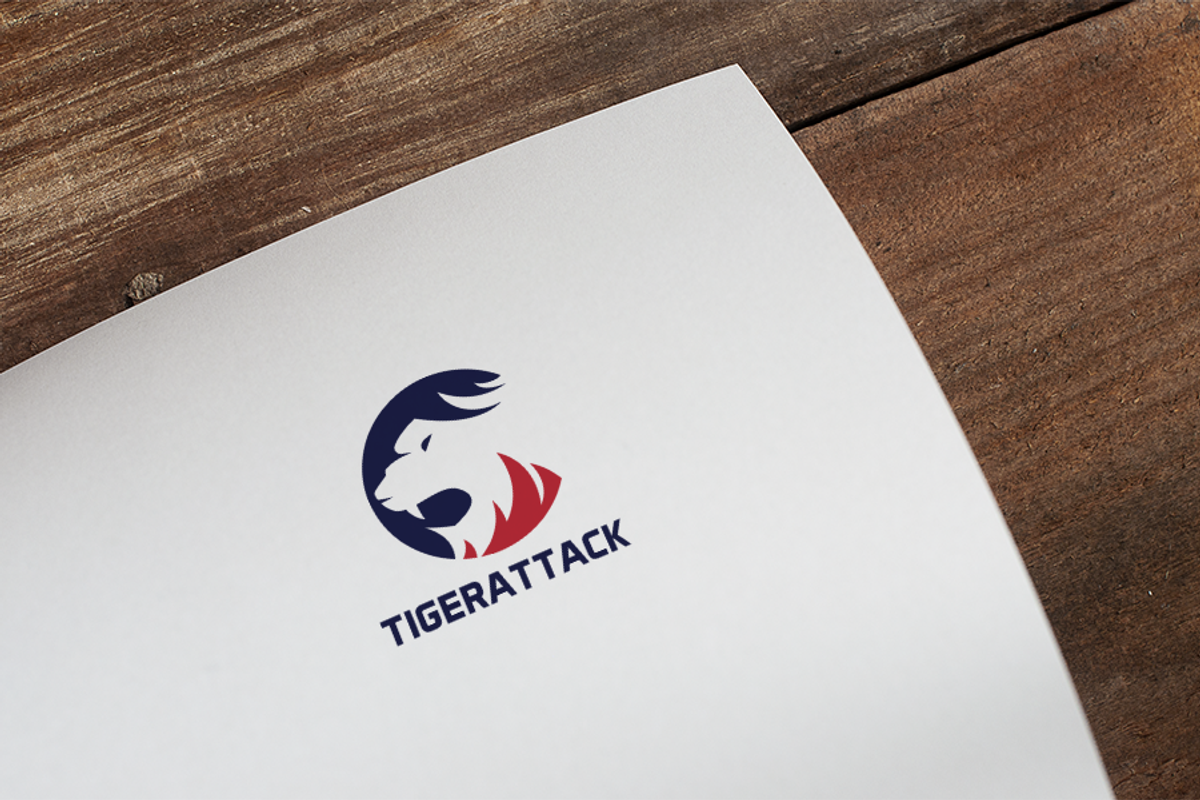 Tiger Attack Logo, a Branding & Logo Template by 3ab2ou