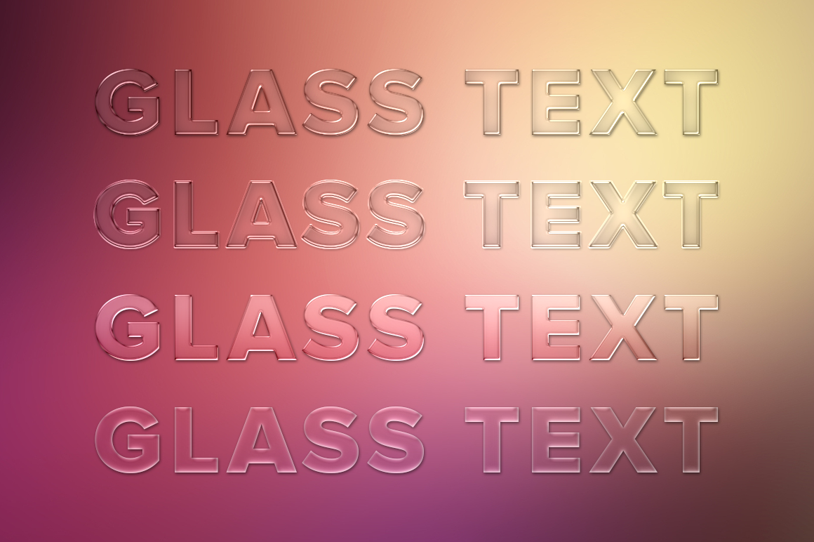 Glass Text Styles, a Layer Style Add-On by Build Interactive