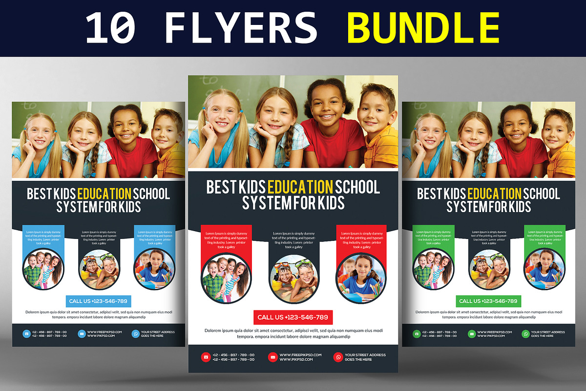 10 Multi Business Flyers Bundle, a Flyer Template by graphicforest