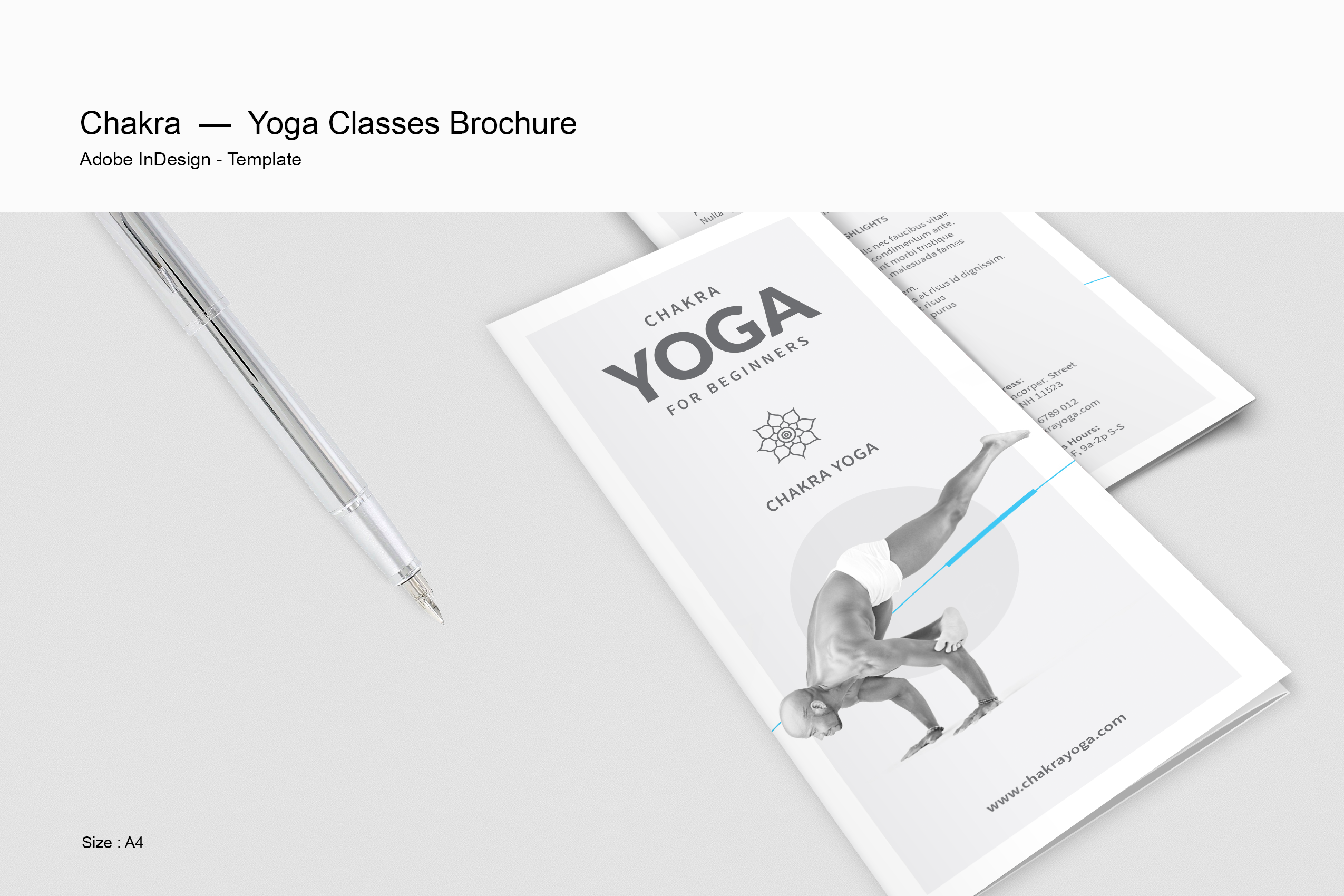Yoga Classes Brochure, a Brochure Template by BOXKAYU
