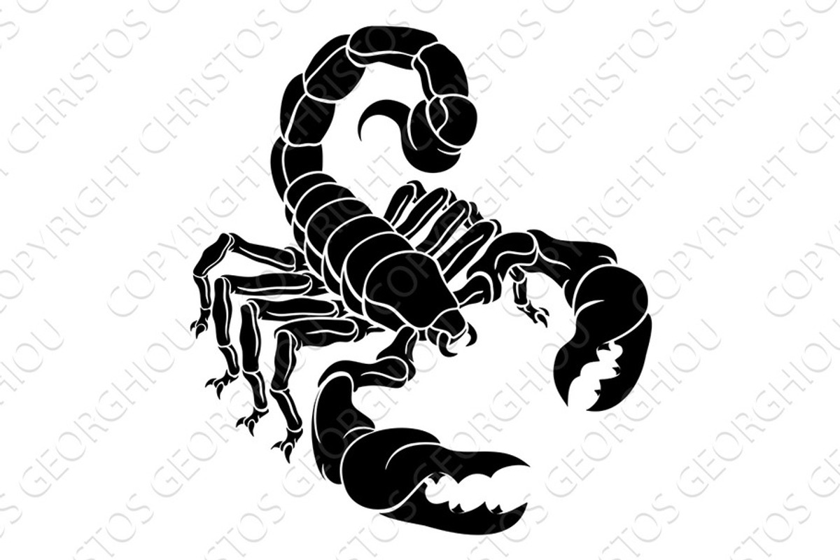 Scorpion Scorpio Zodiac Sign Design, an Animal Illustration by Christos ...