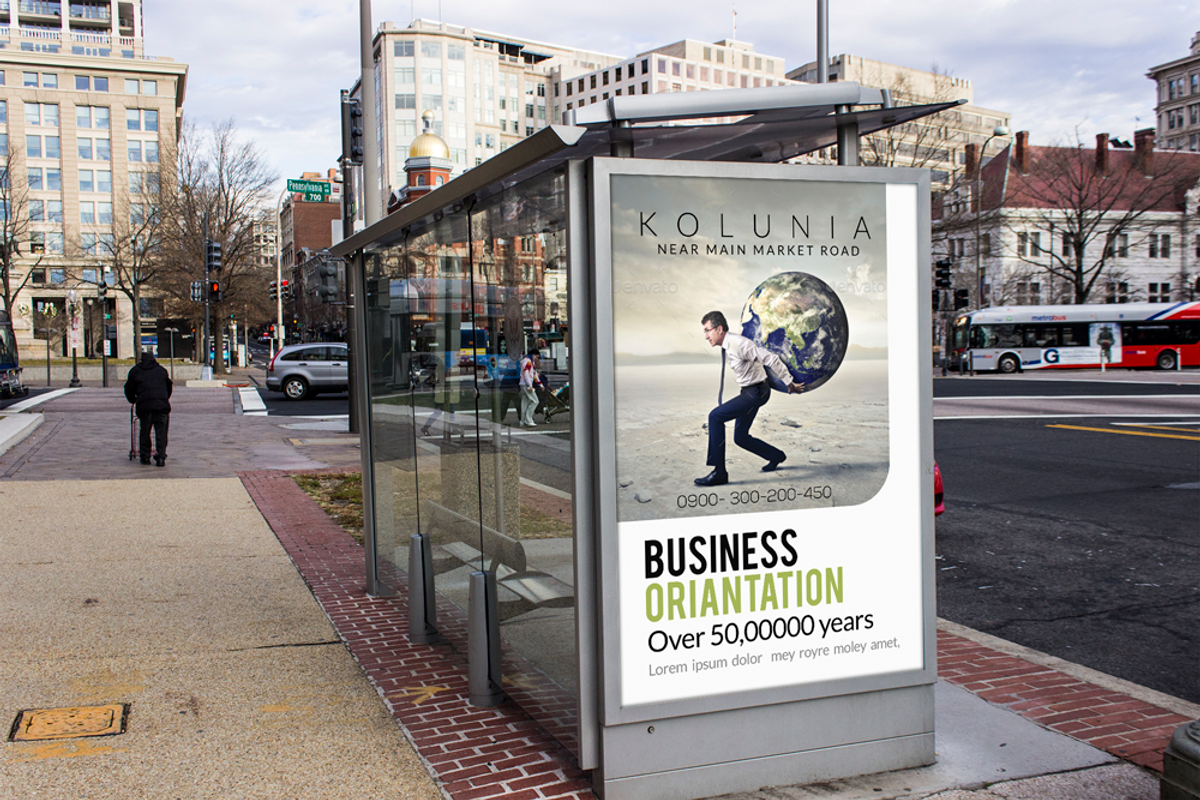 Bus Stop Billboard Ad Template, a Presentation Template by Business Flyers