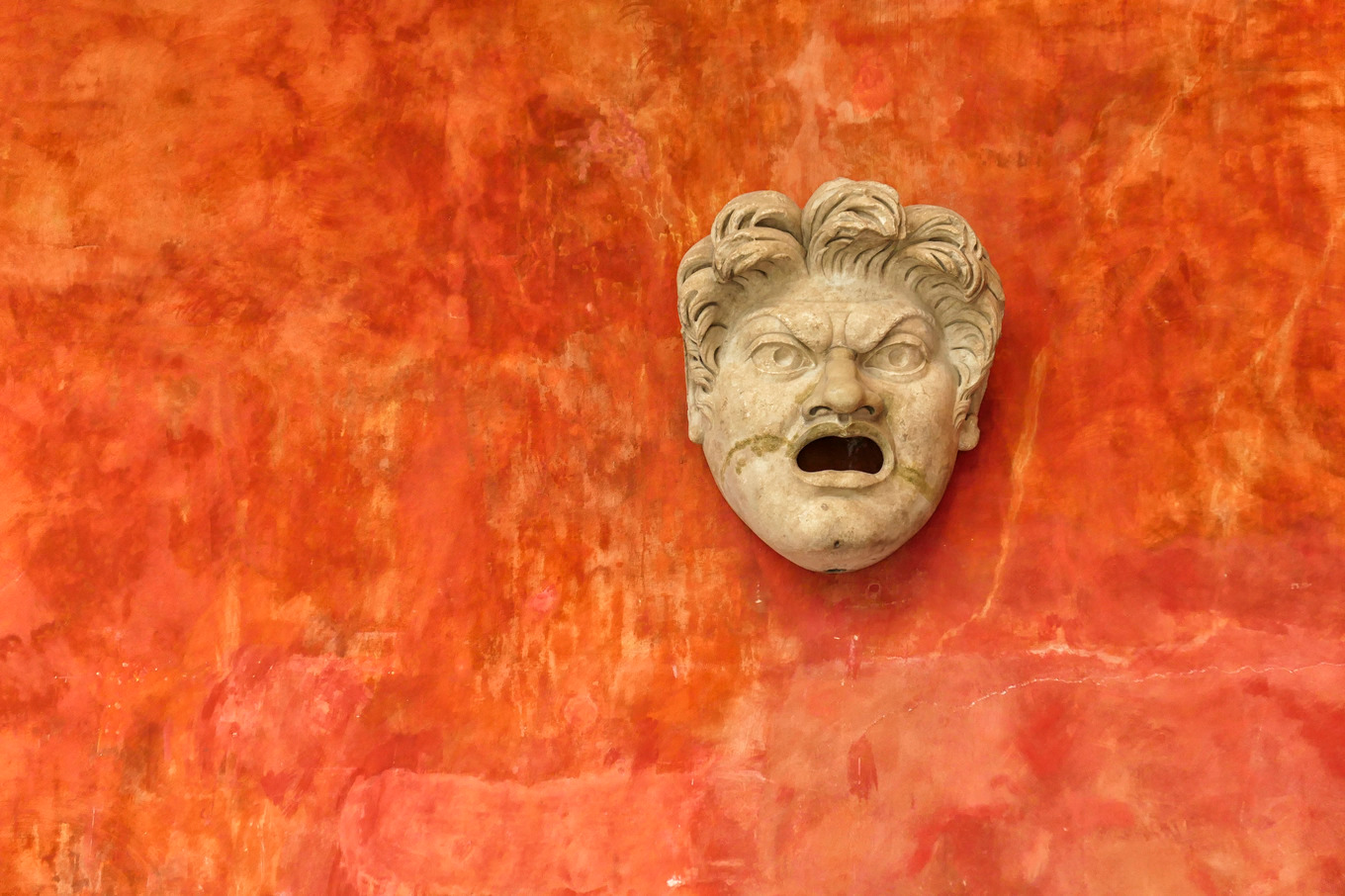 Angry stone face of white man, an Arts & Entertainment Photo by ...