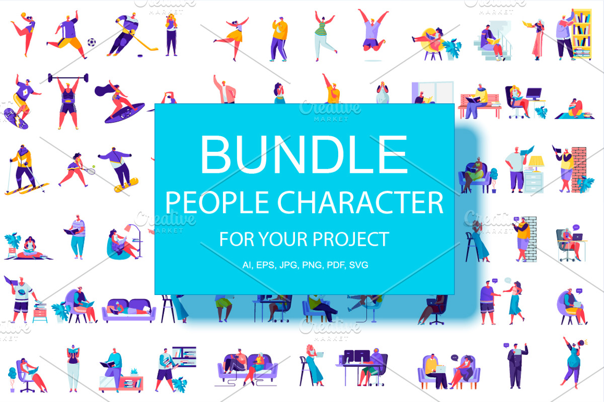 Flat People Character Creator Kit, a Person Illustration by alexdndz