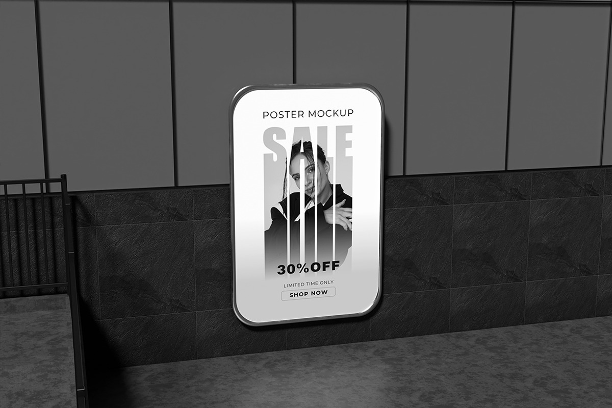 High-Quality Poster Mockup, an Advertising Mockup by swsi-studio