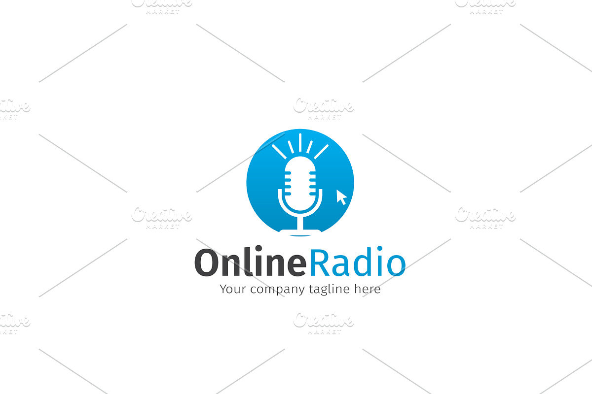 Online Radio Logo, a Branding & Logo Template by XpertgraphicD