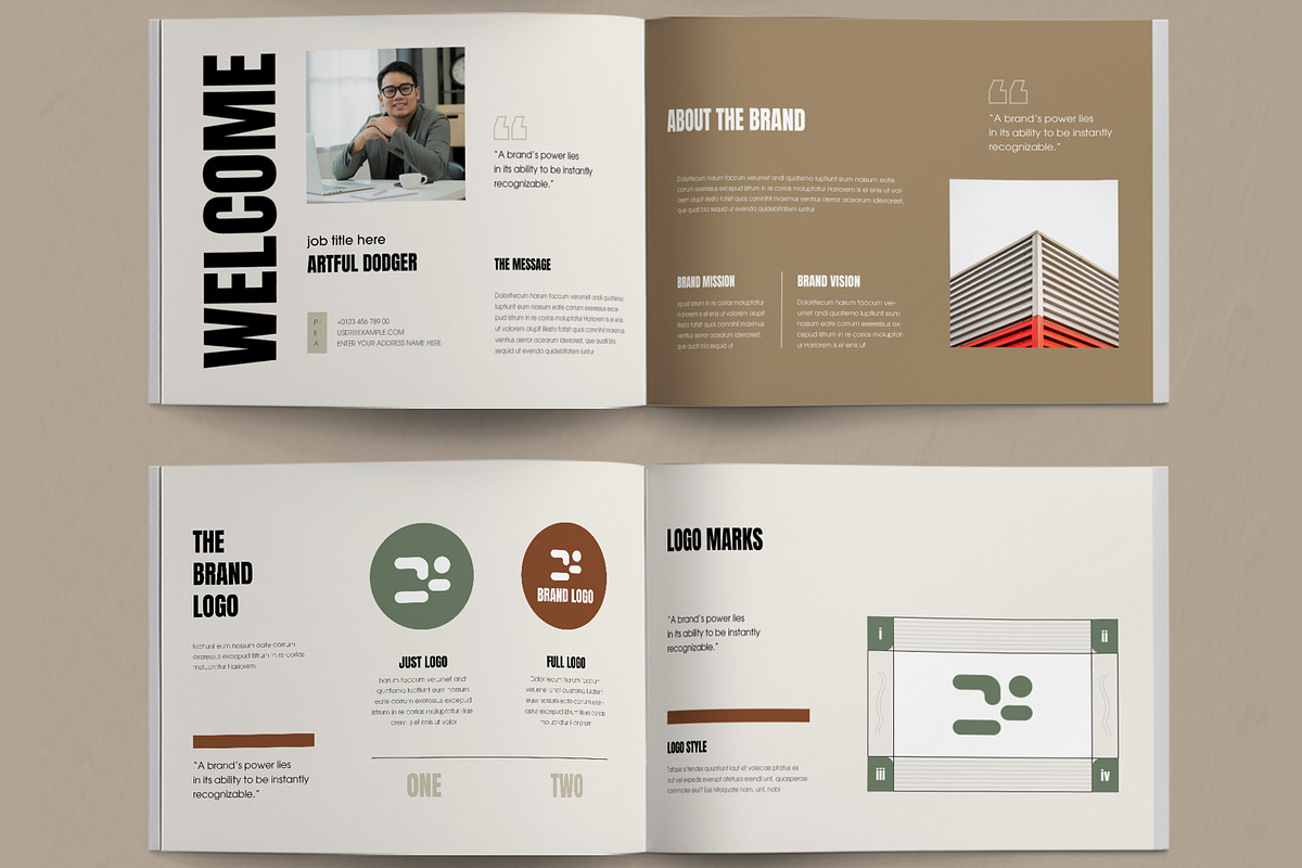 Modern Brand Guidelines Brochure