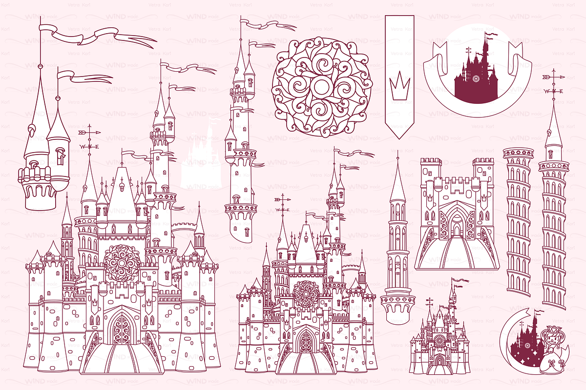 vector Castle fortress items 01, an Object Graphic by WINDmade