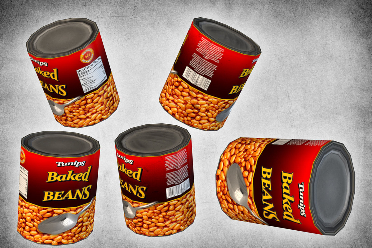 Canned Beans, a Food & Drink 3D Model by GamePoly | Creative Market