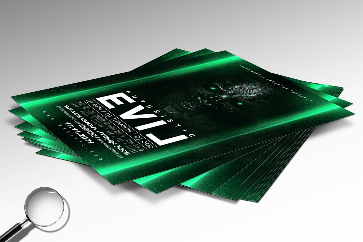 Futuristic Evil | Dark Flyer Design, a Flyer Template by GIGA-TEMPLATE ...