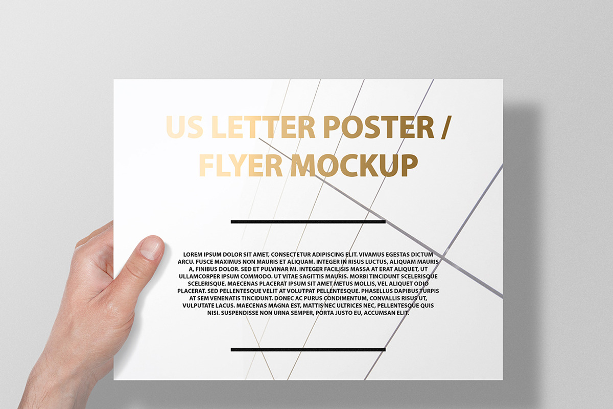 US Letter Flyer Mockup, a Print Template by professorinc