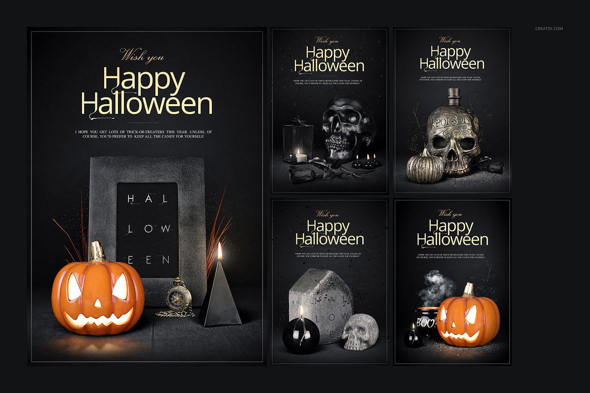 Halloween Scene Creator, a Marketing Template by Creatsy