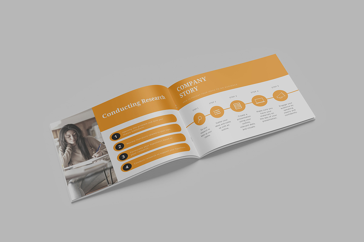 A4 Landscape Brochure Mockup