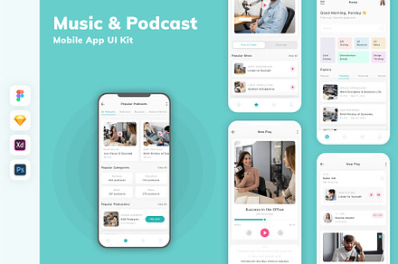 Blog & Article Mobile App UI Kit, an UI Kit Template by uicube