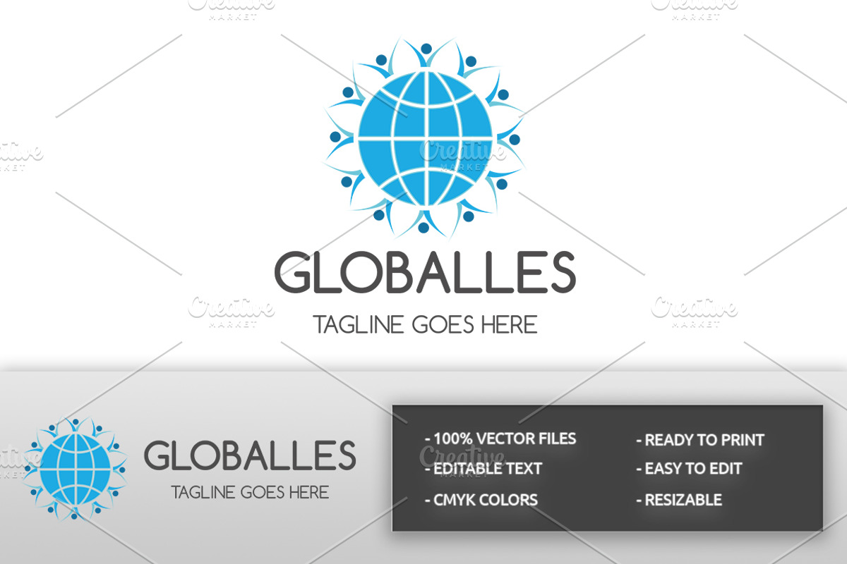 Globalles Logo, a Branding & Logo Template by Design_Planet | Creative ...