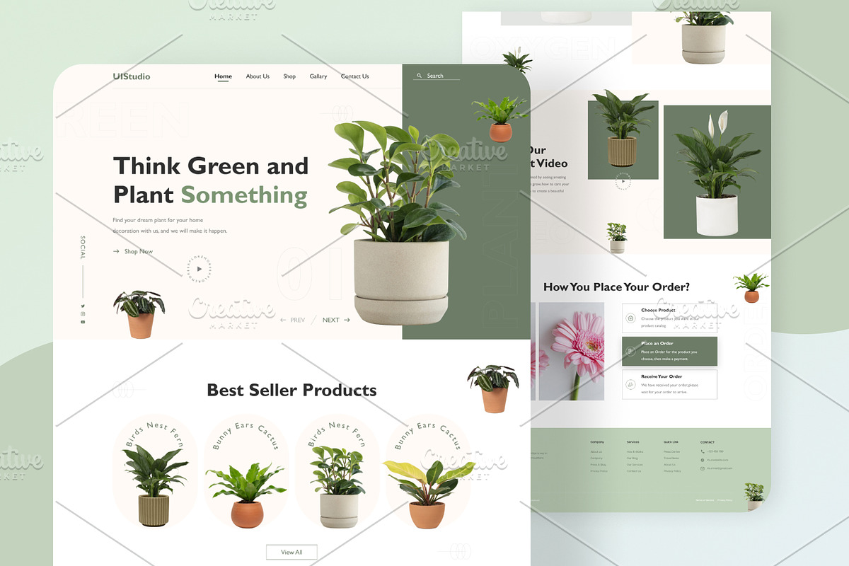 Planting Shop Website Template, a Landing Page Template by uiwarrior
