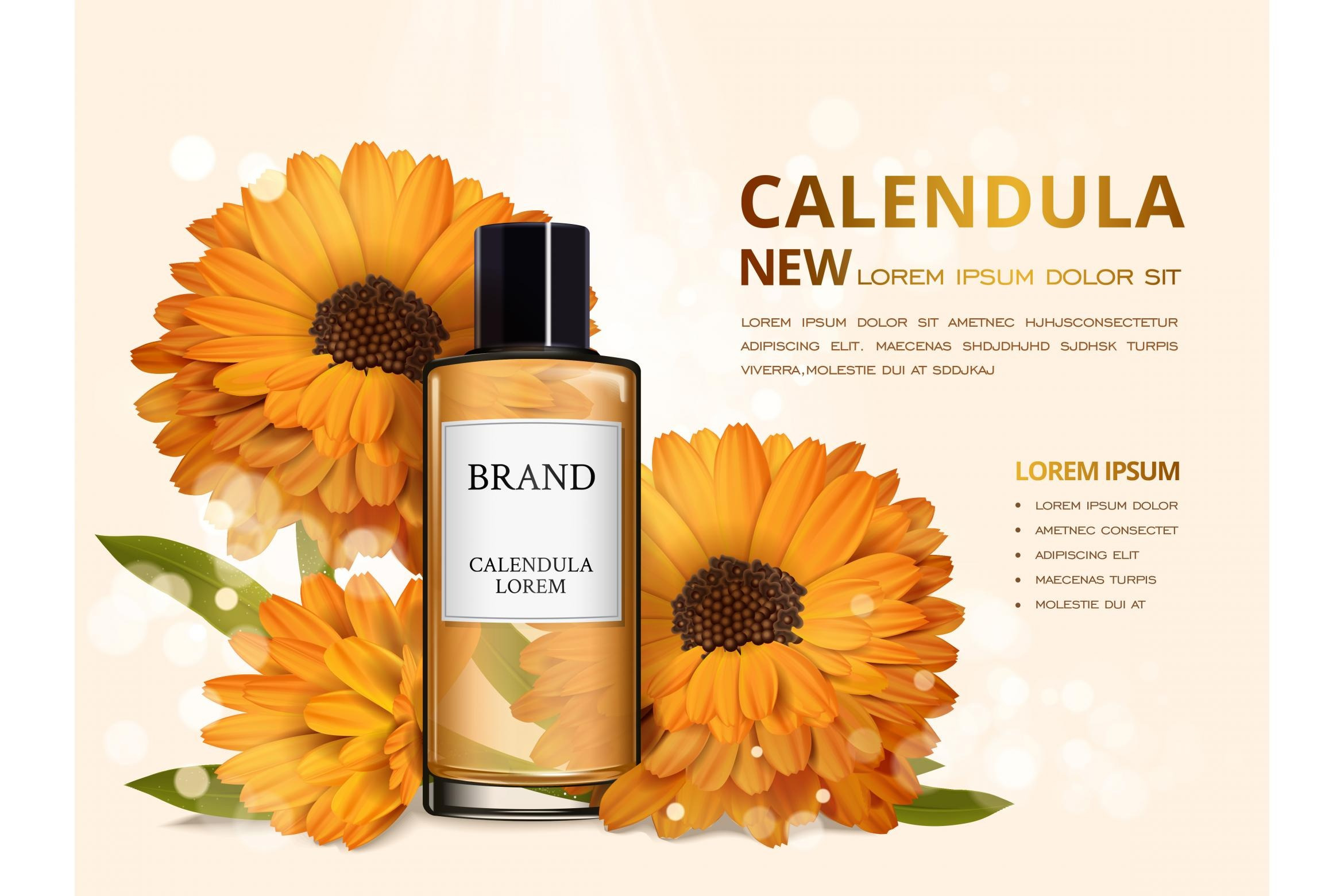 Calendula skin toner ads | Illustrations ~ Creative Market