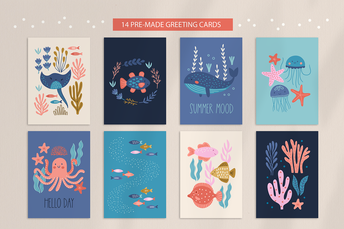 Ocean Tales Kit, an Animal Illustration by miumiu