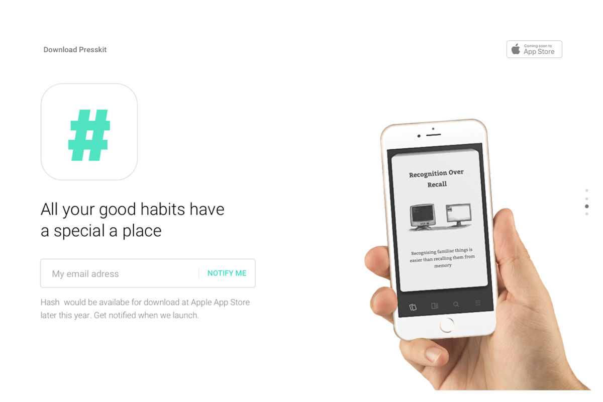 Hash - app landing page UI Kit, a Graphic by RisingThemes | Creative Market