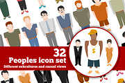 People icons big set in flat style, an Icon by Vector beauty
