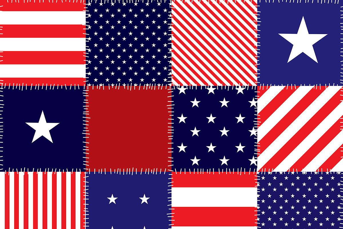 USA flag vector pattern