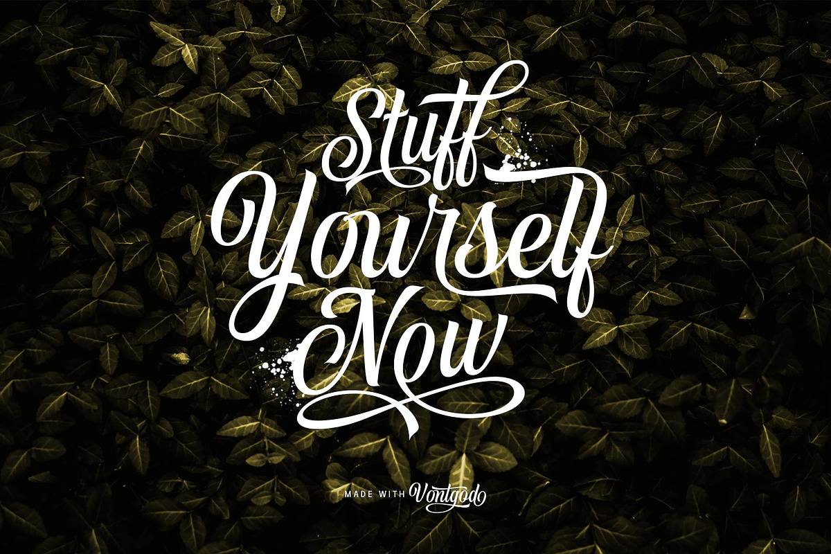 Vontgod Typeface, a Script Font by alit design