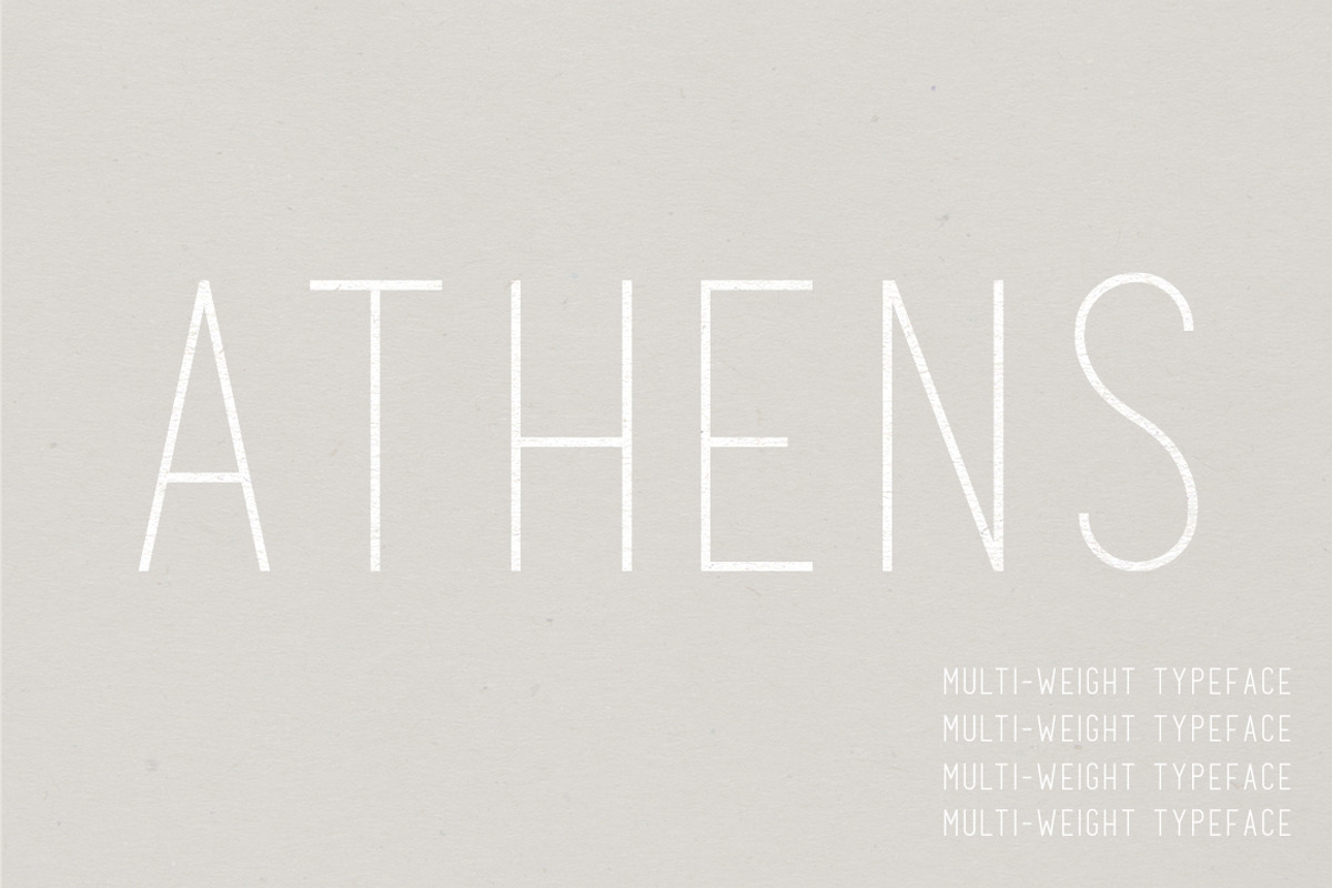 Athens | A Multi-Weight Font, a Sans Serif Font by Jen Wagner Co
