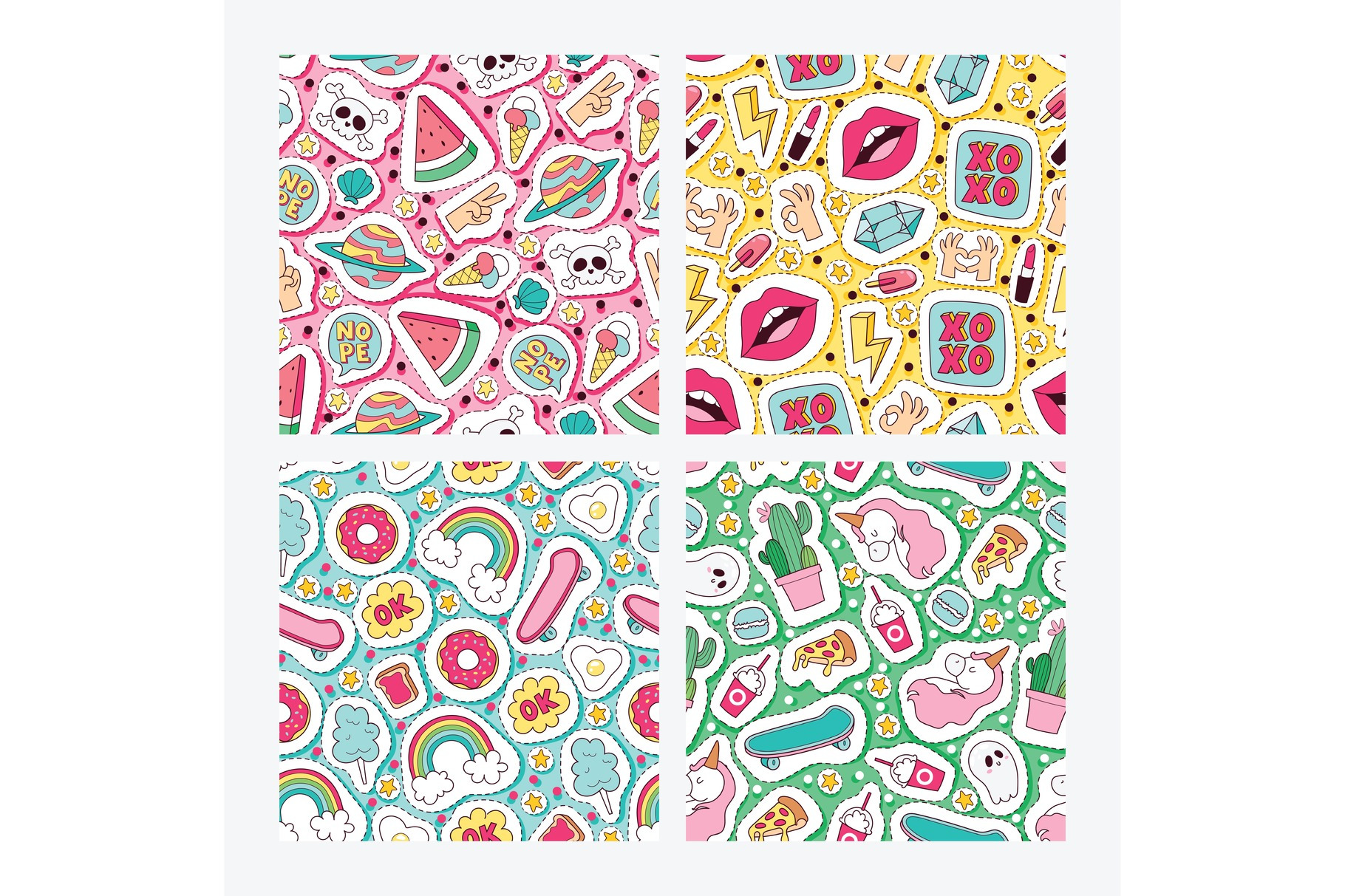 Cartoon vector seamless pattern | Animal Illustrations ~ Creative Market