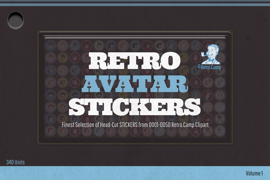Retro AVATAR Stickers Vol.1, an Illustration by Retro.Camp