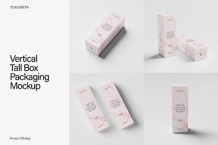 Vertical Box Mockups | Packaging Mockups ~ Creative Market